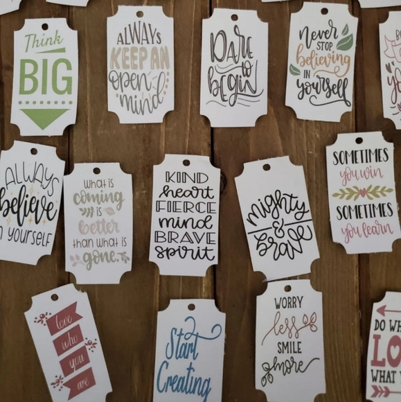Office | Gift Tags Inspirational Motivation Quotes Tag | Poshmark